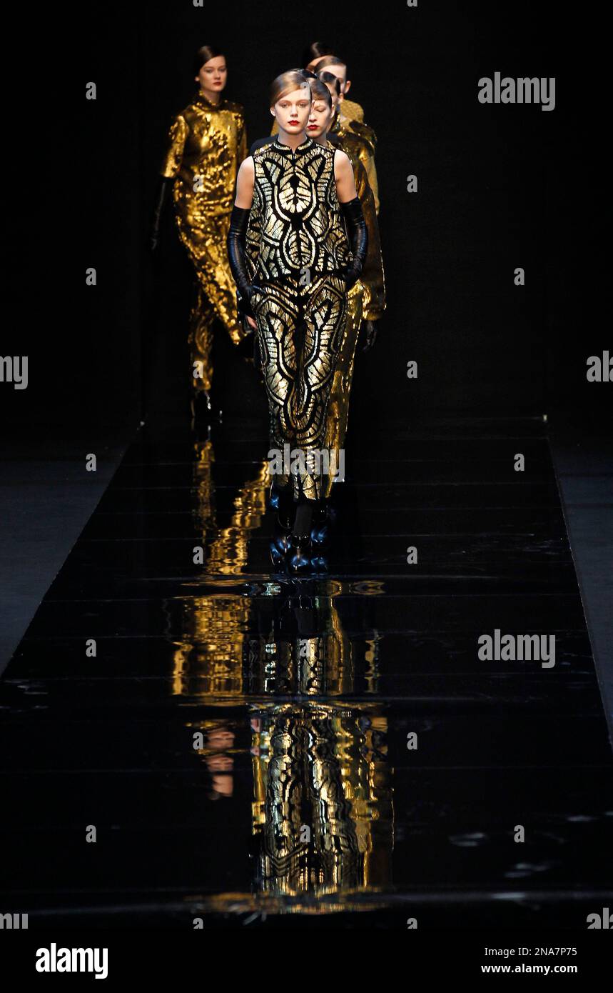 Models wear creations from designer Guy Laroche as part of the Fall ...