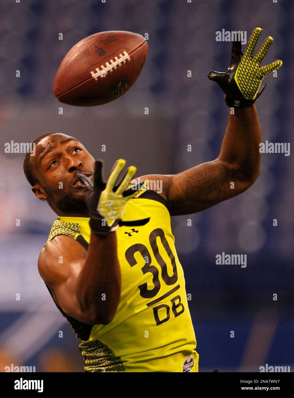 Wayne State defensive back Jeremy Jones runs a drill at the NFL ...