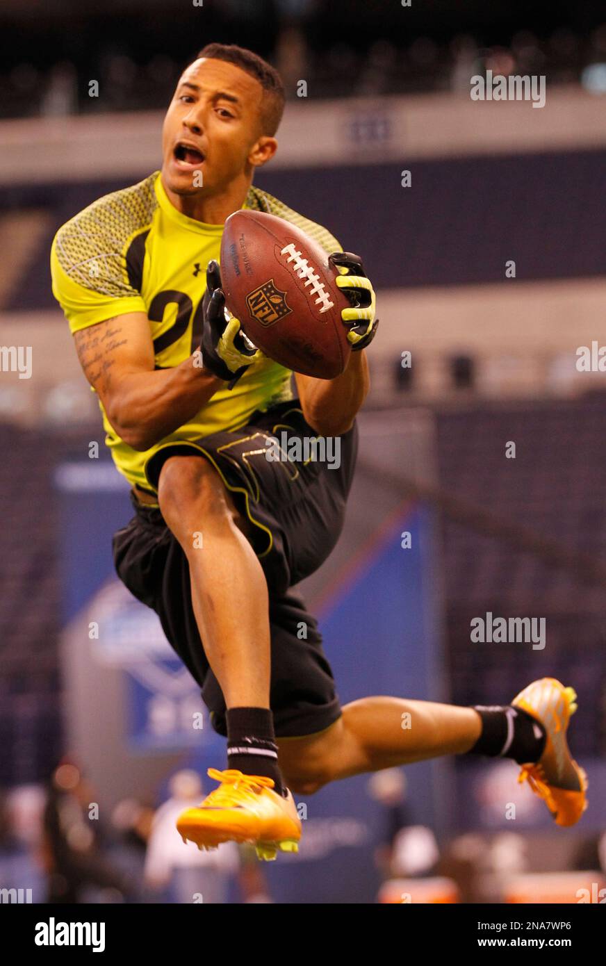 McNeese State defensive back Janzen Jackson runs a drill at the NFL ...