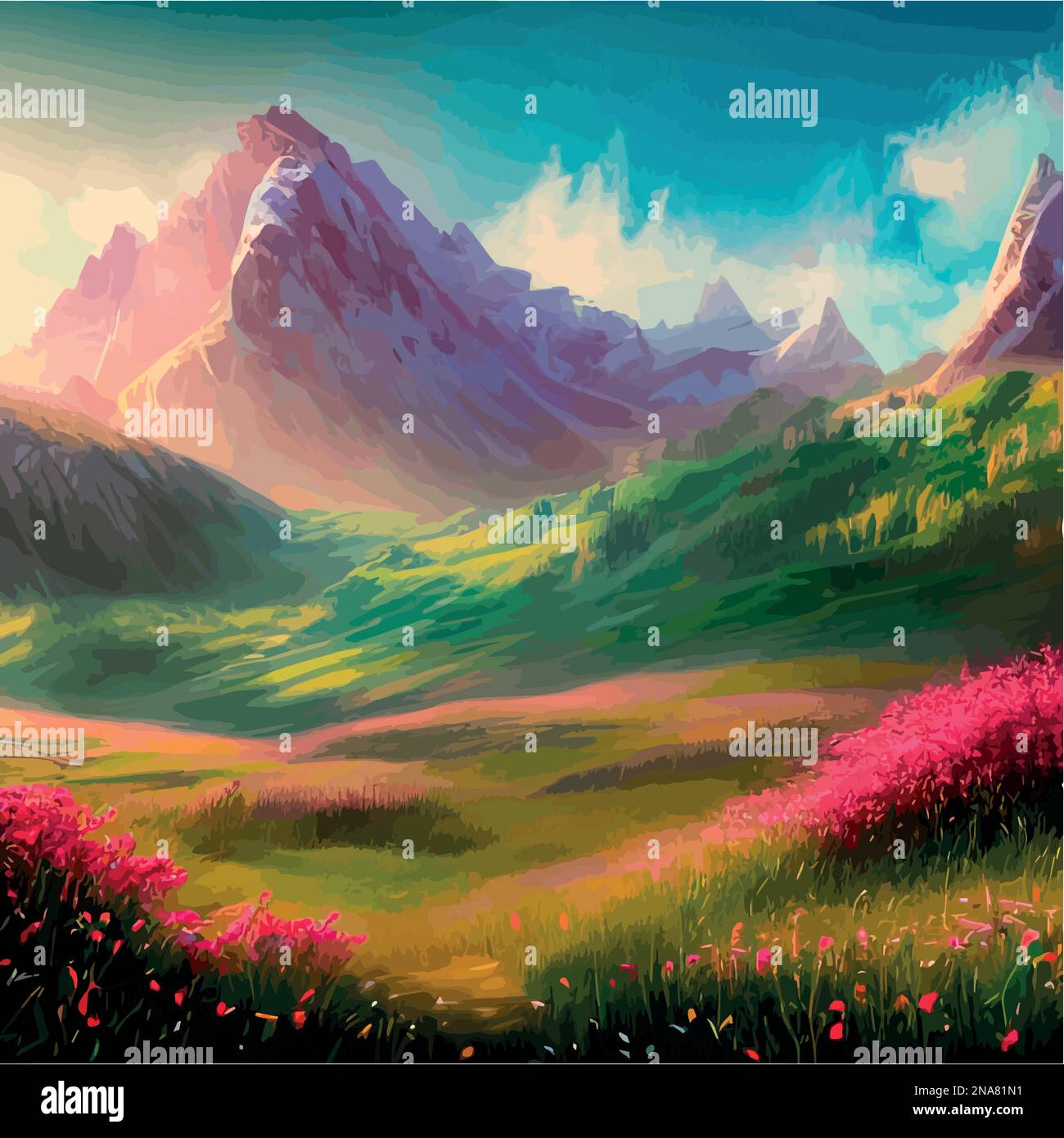 Awesome blooming Stock Vector Images - Alamy