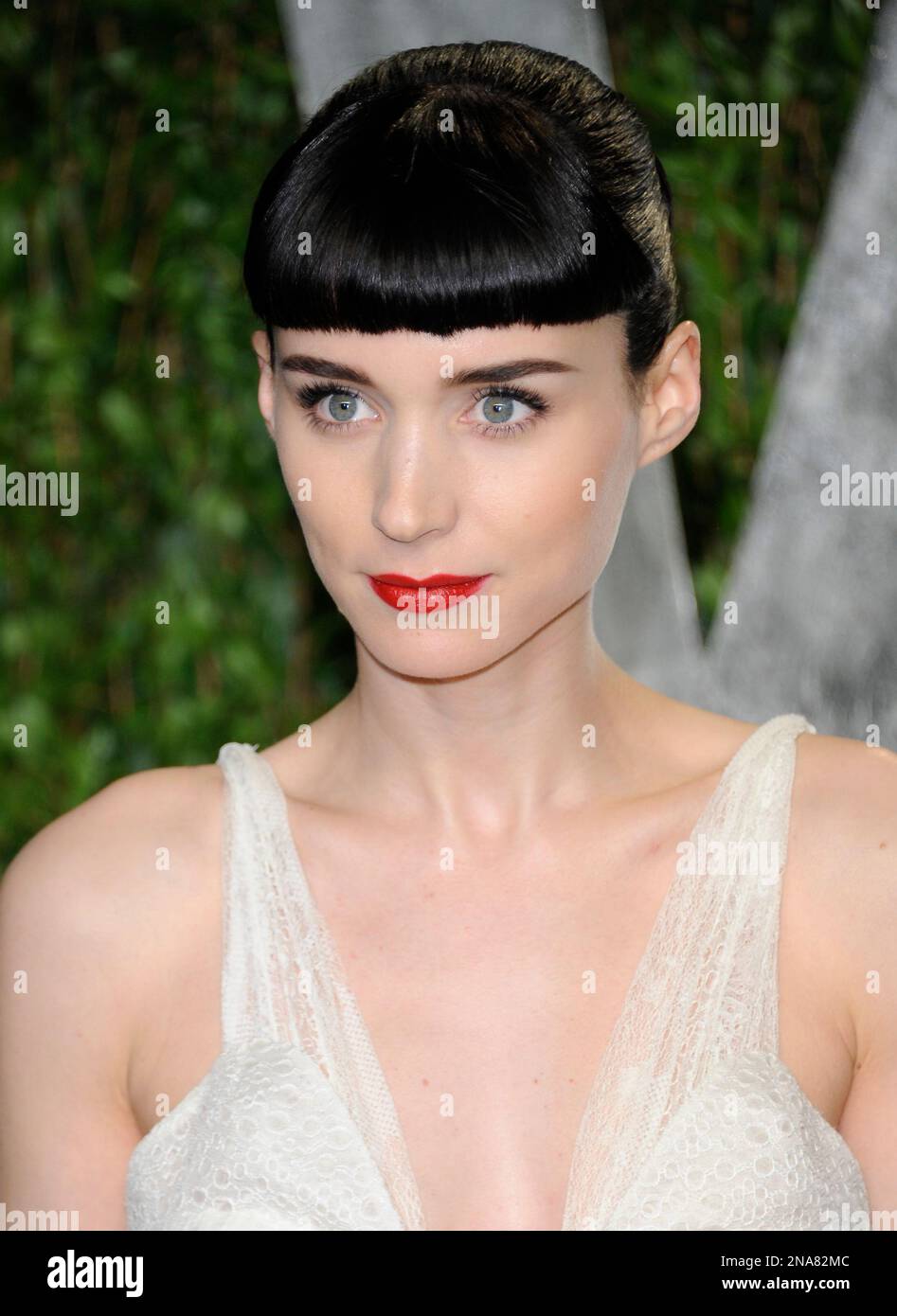 Actress Rooney Mara arrives at the Vanity Fair Oscar party on Sunday ...
