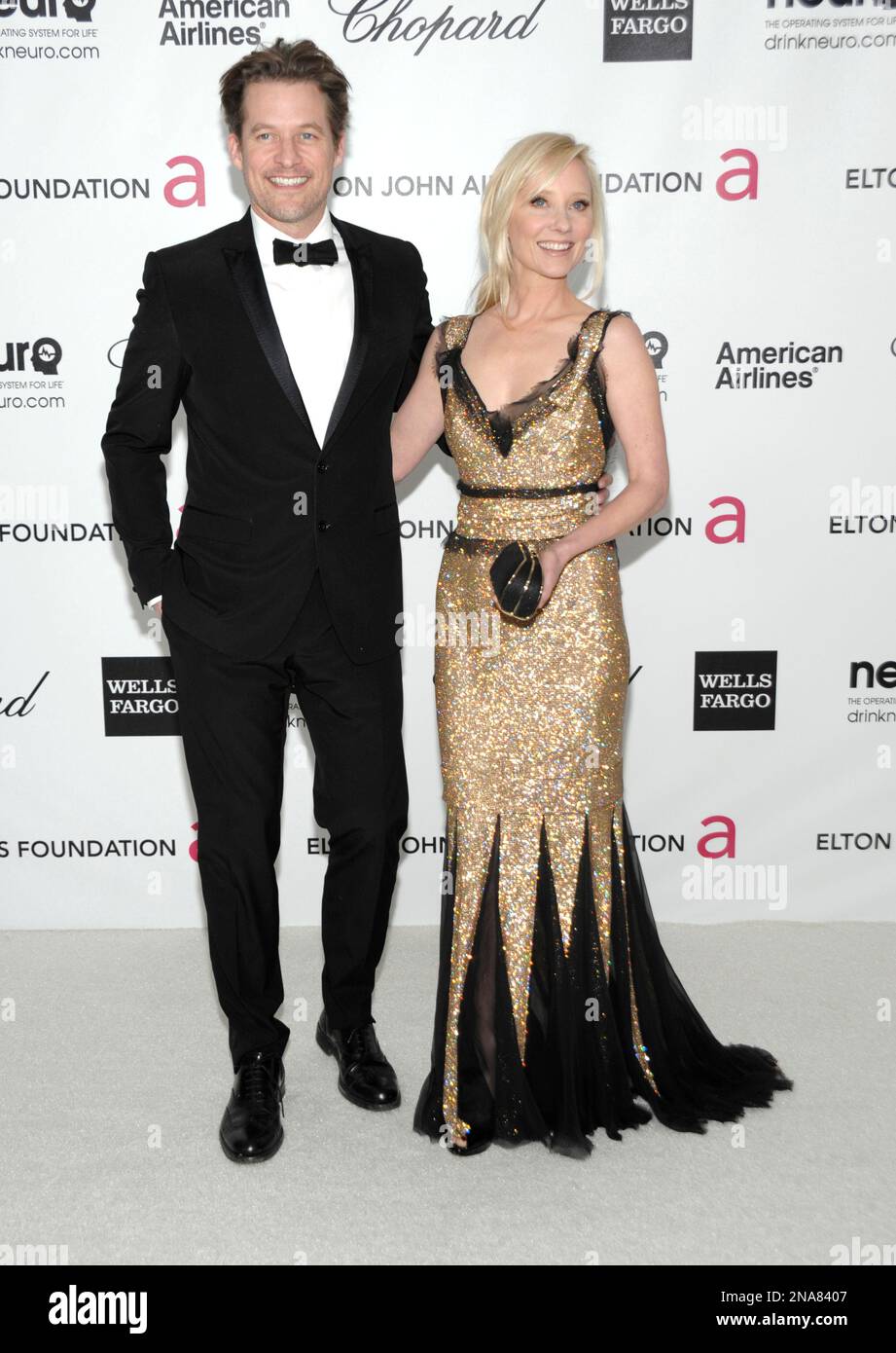 James Tupper and Anne Heche arrive at the Elton John AIDS Foundation ...