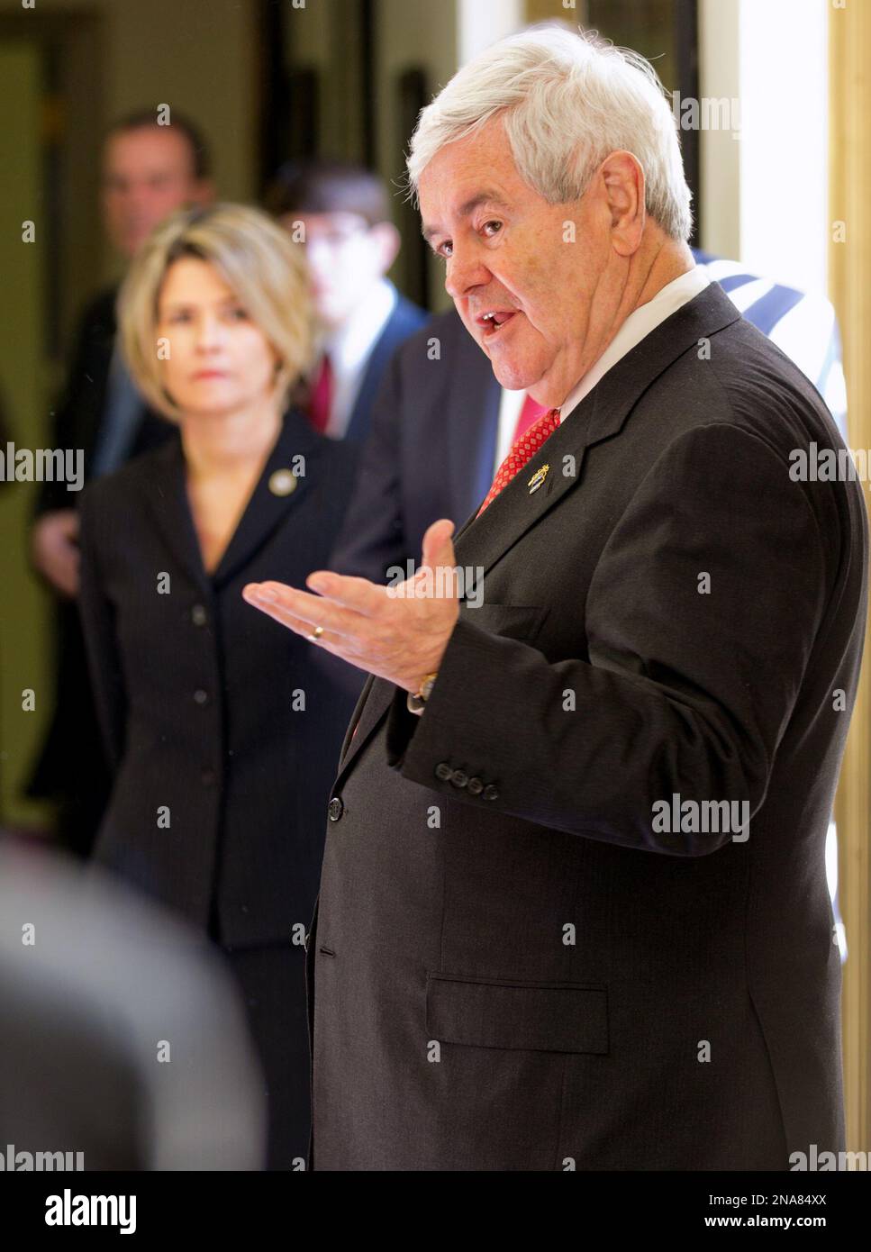 Tennessee State Rep. Terri Lynn Weaver, left, and others watch as ...