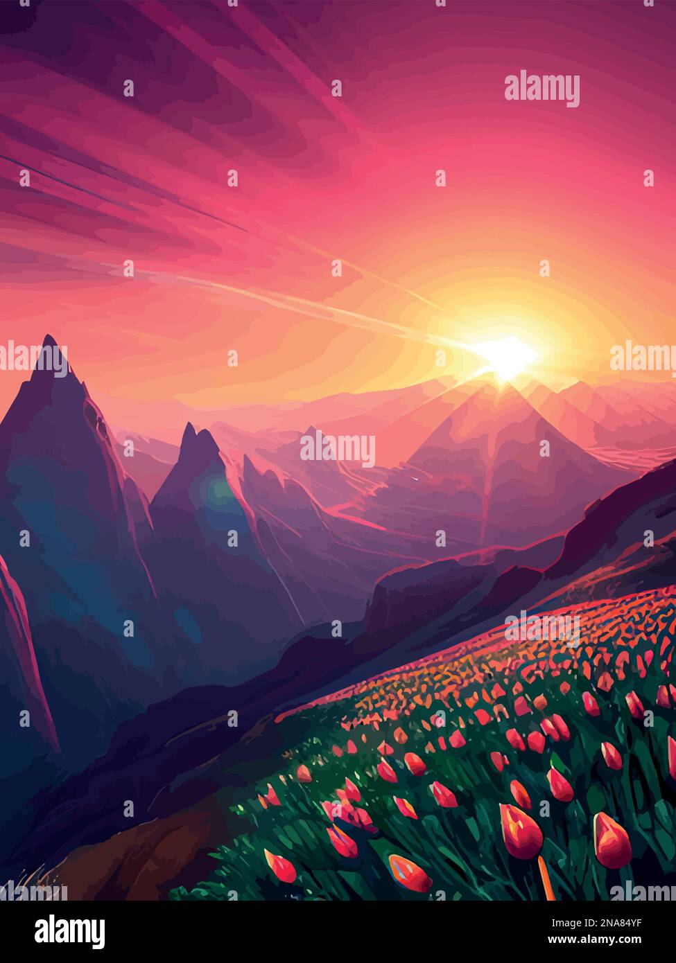 Wall bee bloom Stock Vector Images - Alamy