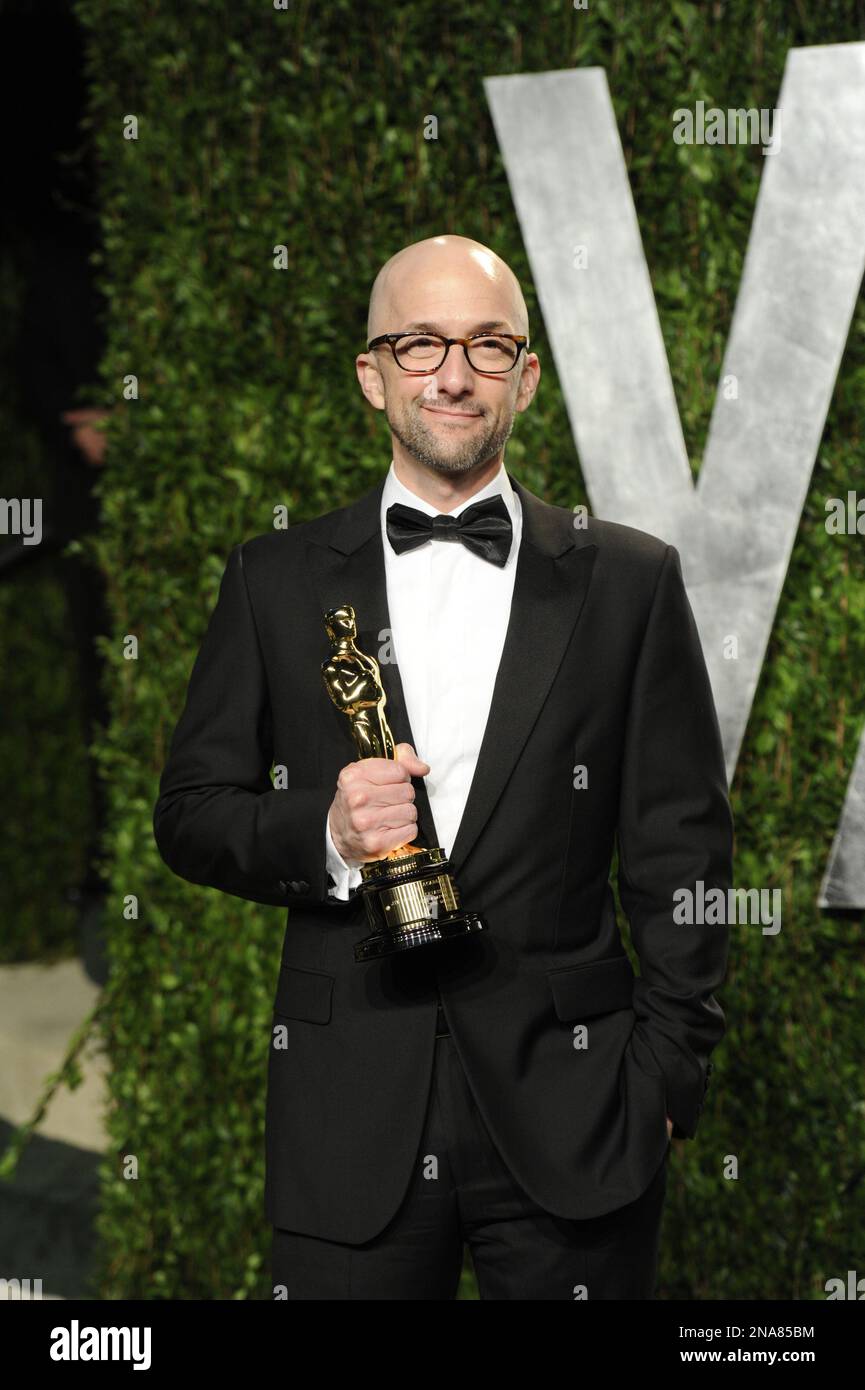 Jim Rash poses with his award for Best Adapted Screenplay for "The ...