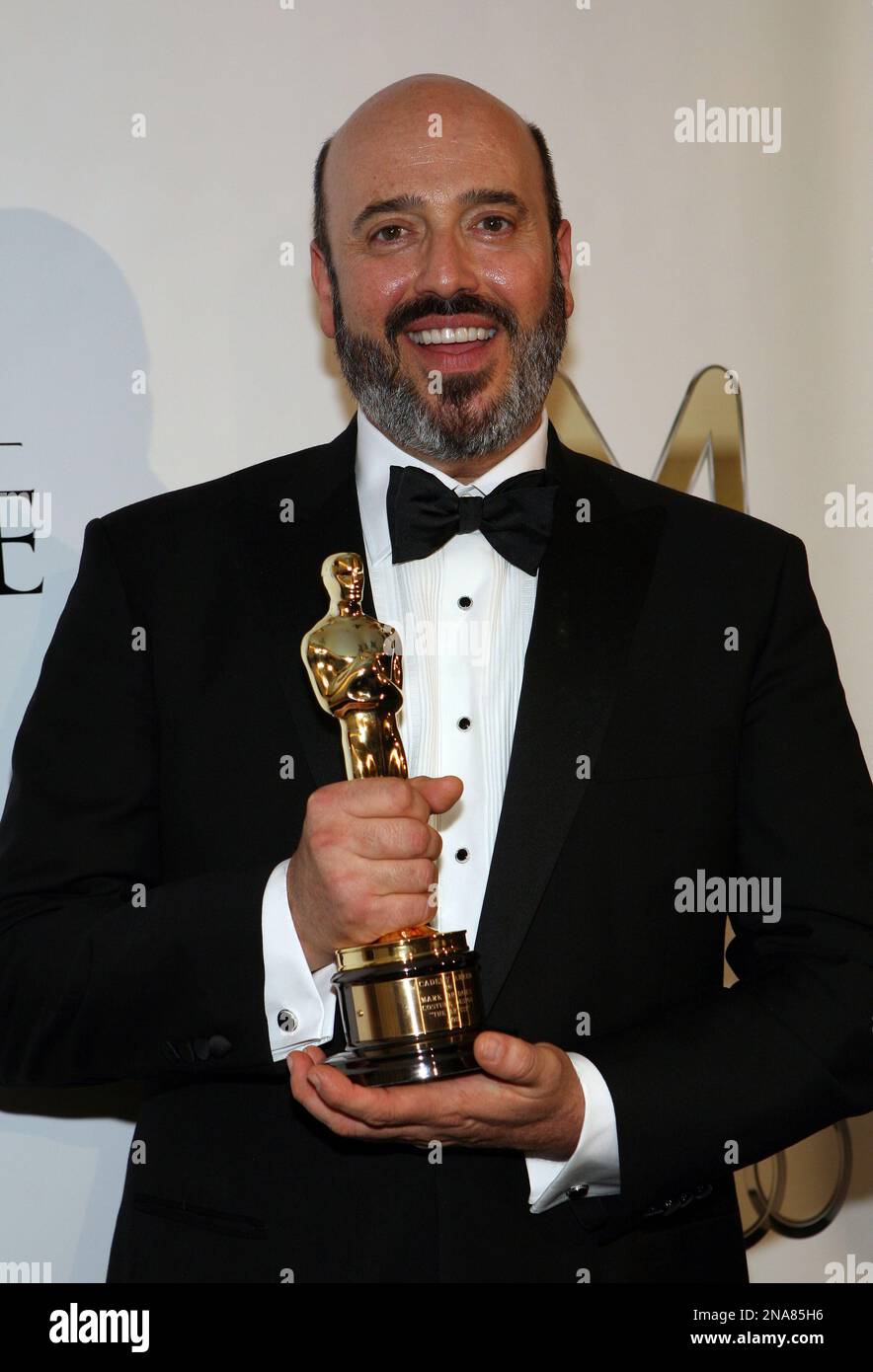 Mark Bridges poses with his Oscar trophy at the Weinstein Company Post ...