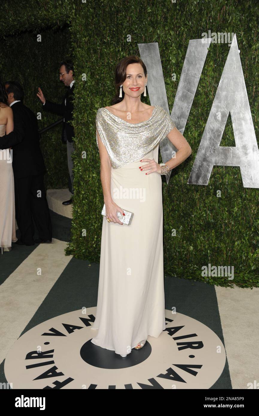 Minnie Driver arrives at the Vanity Fair Oscar party on Sunday, Feb. 26 ...