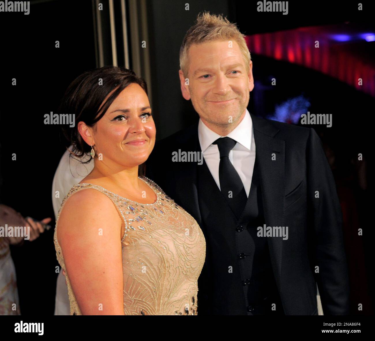 Kenneth Branagh, right, and wife Lindsay Brunnock at the Governors Ball ...