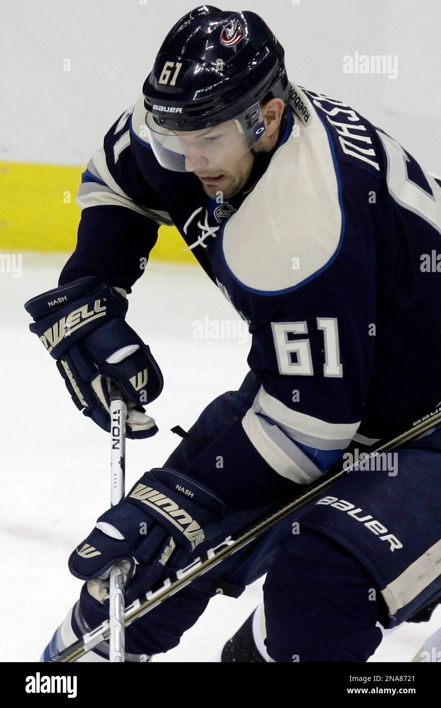 Columbus Blue Jackets' Rick Nash (61) skates during the first period of ...