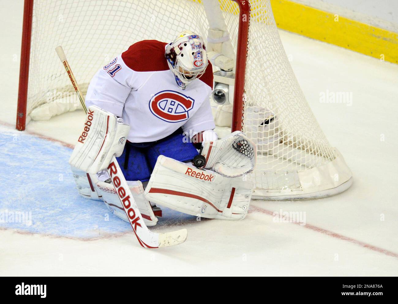 Montreal Canadiens goalie Carey Price (31) stops the puck against the ...