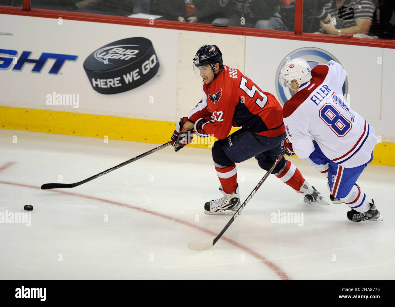 Washington Capitals defenseman Mike Green (52) skates with the puck ...