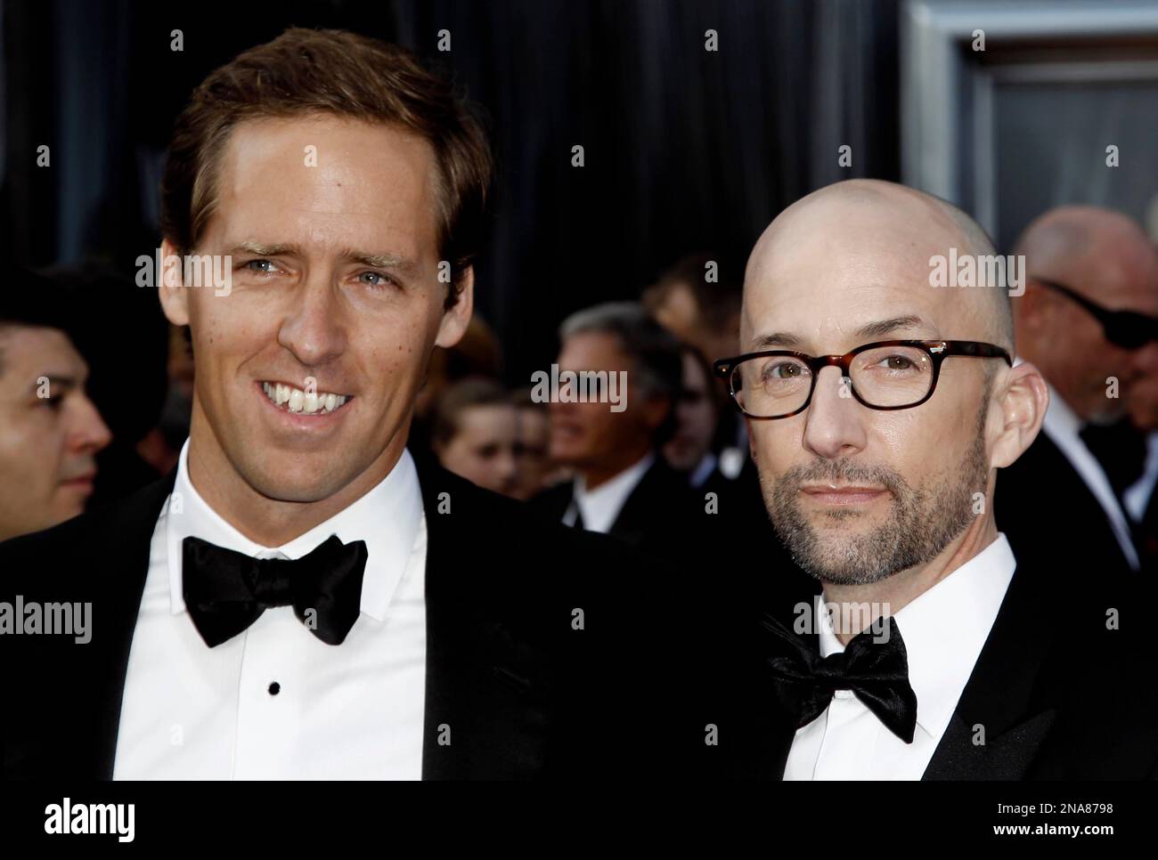 Nat Faxon, left, and Jim Rash arrive before the 84th Academy Awards on ...