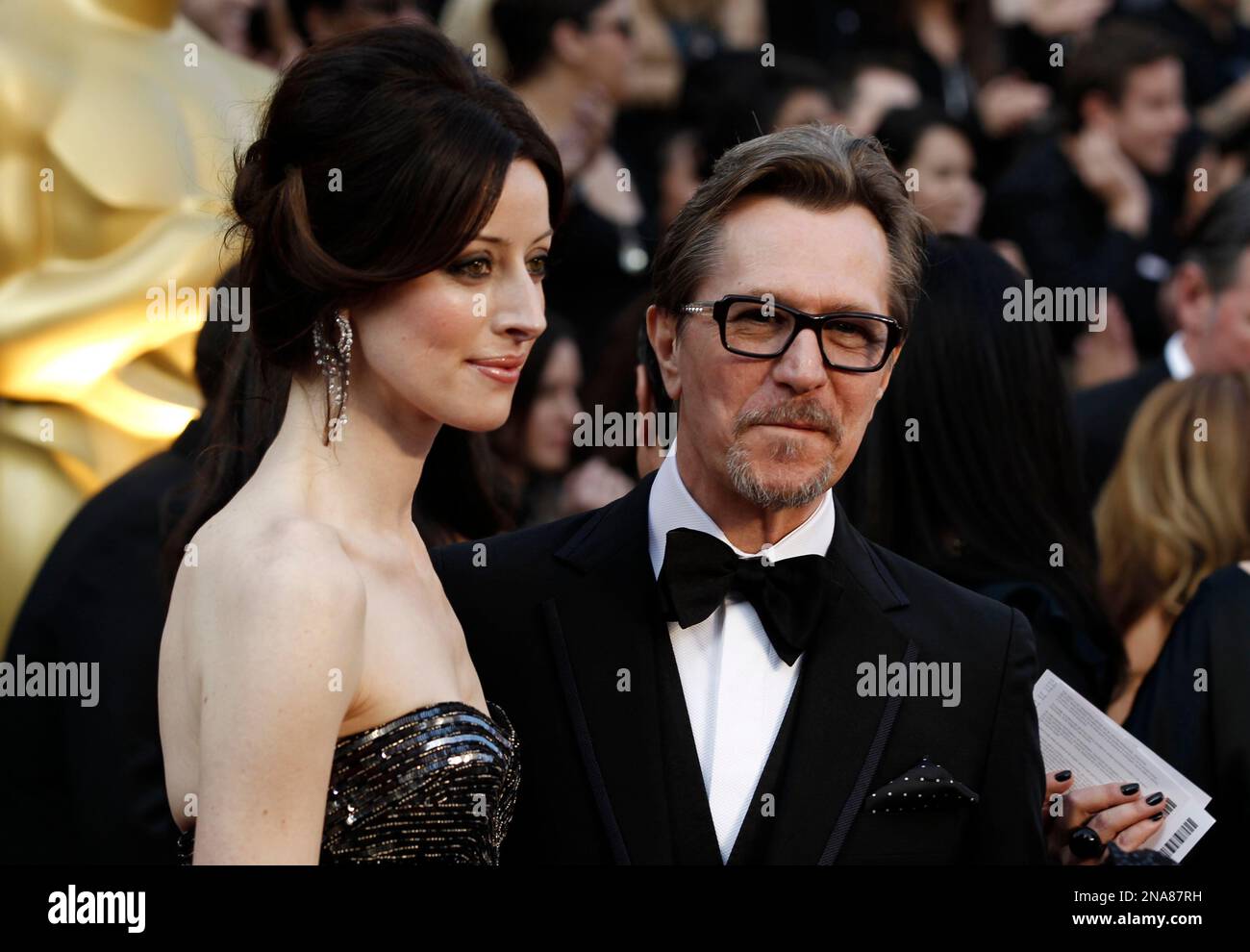 Gary Oldman and Alexandra Edenborough arrives before the 84th Academy ...