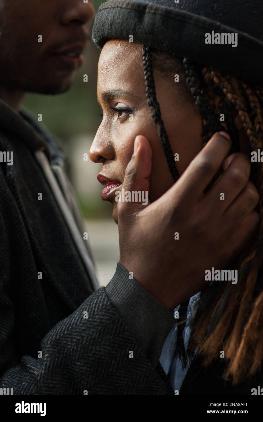 Men soft touch. Tender love relationship Stock Photo - Alamy