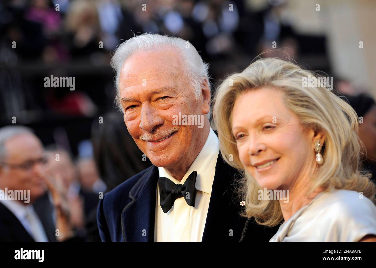 Christopher Plummer, left, and Elaine Taylor arrive before the 84th ...