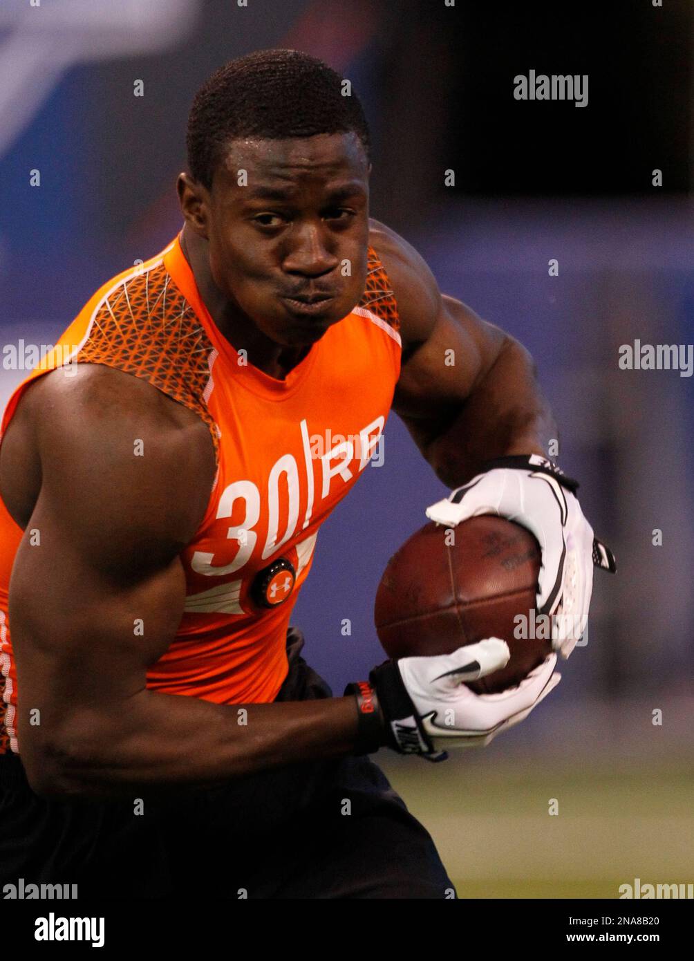 Virginia Tech running back David Wilson runs a drill at the NFL ...