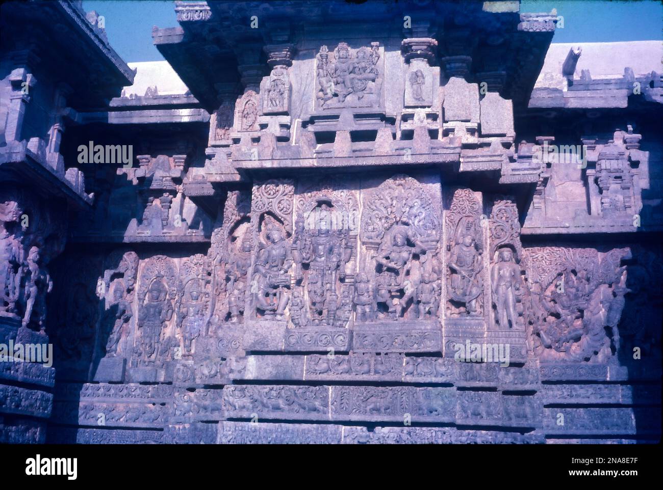 The temple structures in Halebidu are full of beautiful carvings ...
