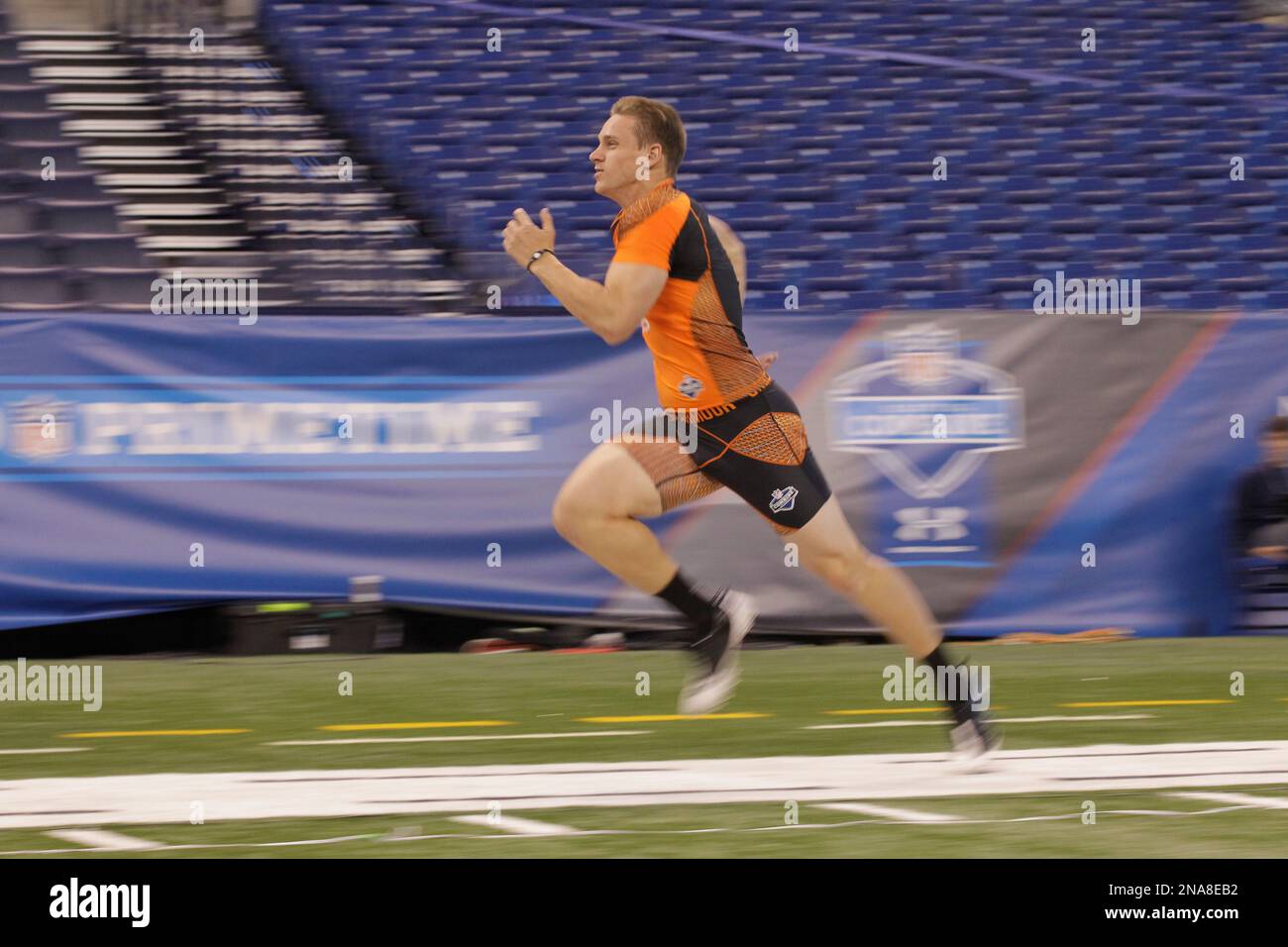 Southern Mississippi quarterback Austin Davis runs the 40-yard dash at ...