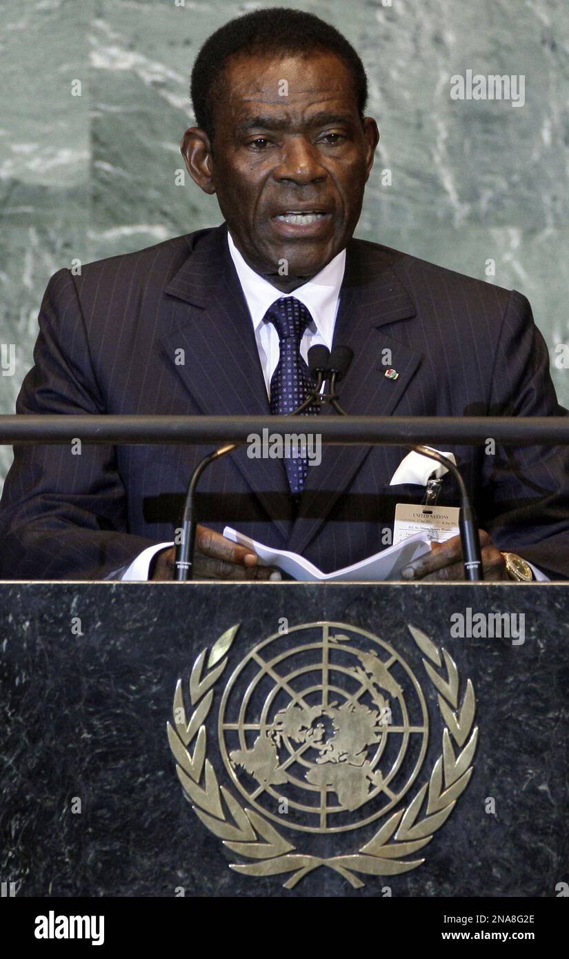 FILE - In this Wednesday, Sept. 21, 2011. file photo Teodoro Obiang ...