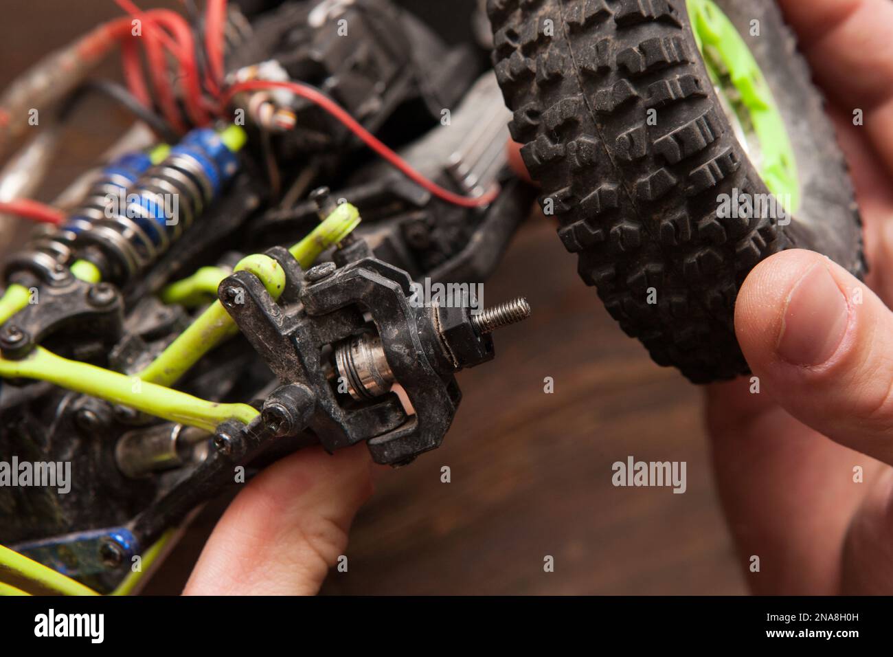 Rc car model toy wheel repair Stock Photo - Alamy