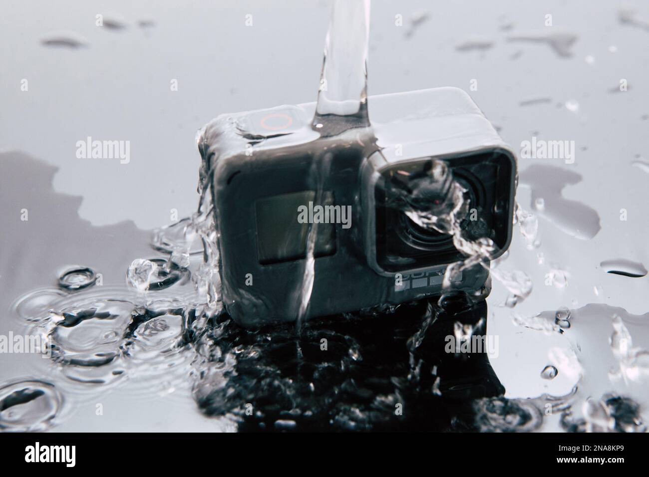 GoPro HERO 5 action camera under water Stock Photo - Alamy