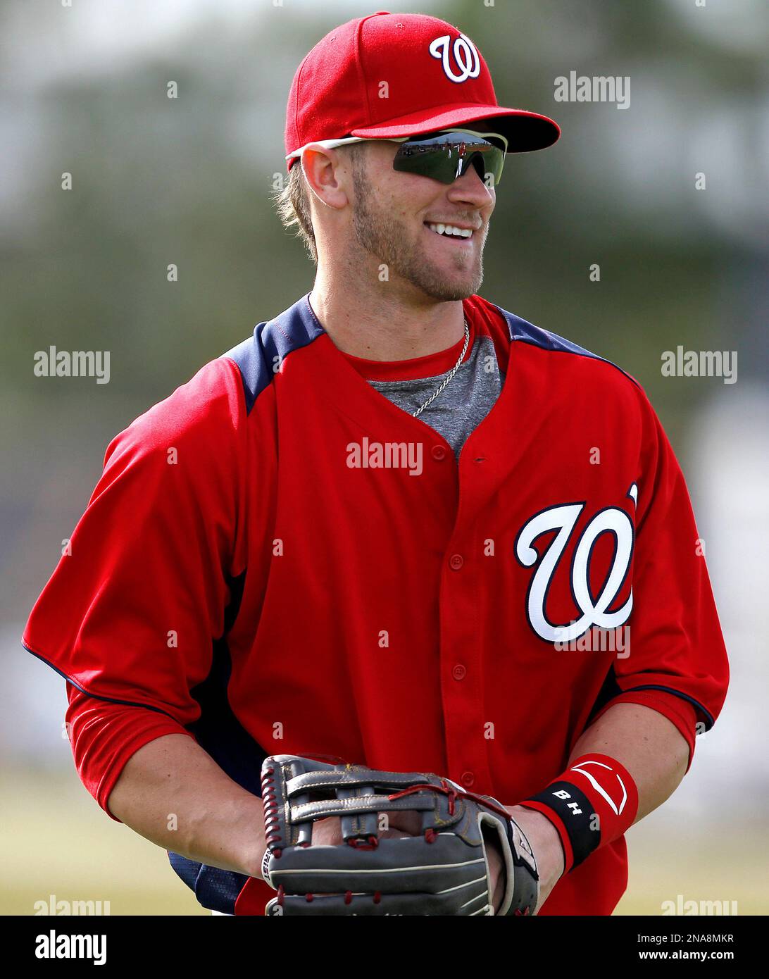 Bryce Harper, a 19-year-old Washington Nationals prospect, warms up ...