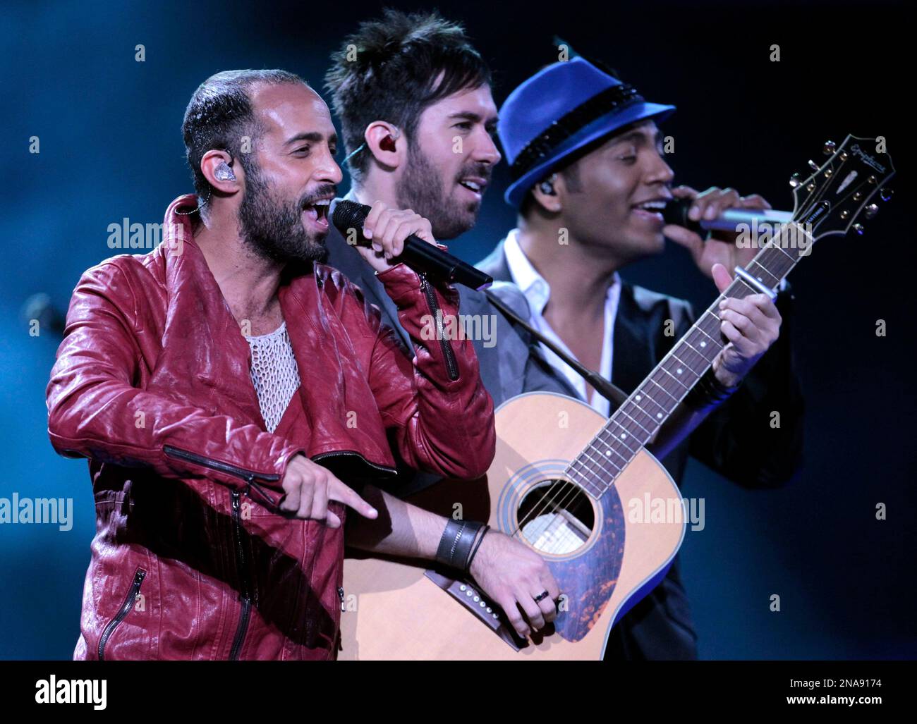 Mexico's Camila pop group members perform at the 53rd annual Vina del ...