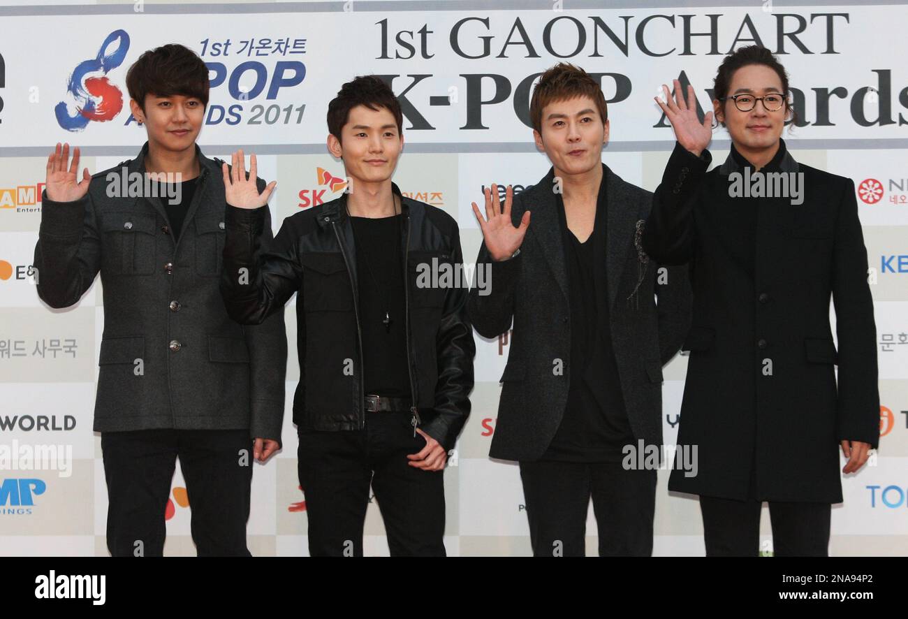 South Korean boy group Noel pose before the Gaon Chart K-Pop Awards ...