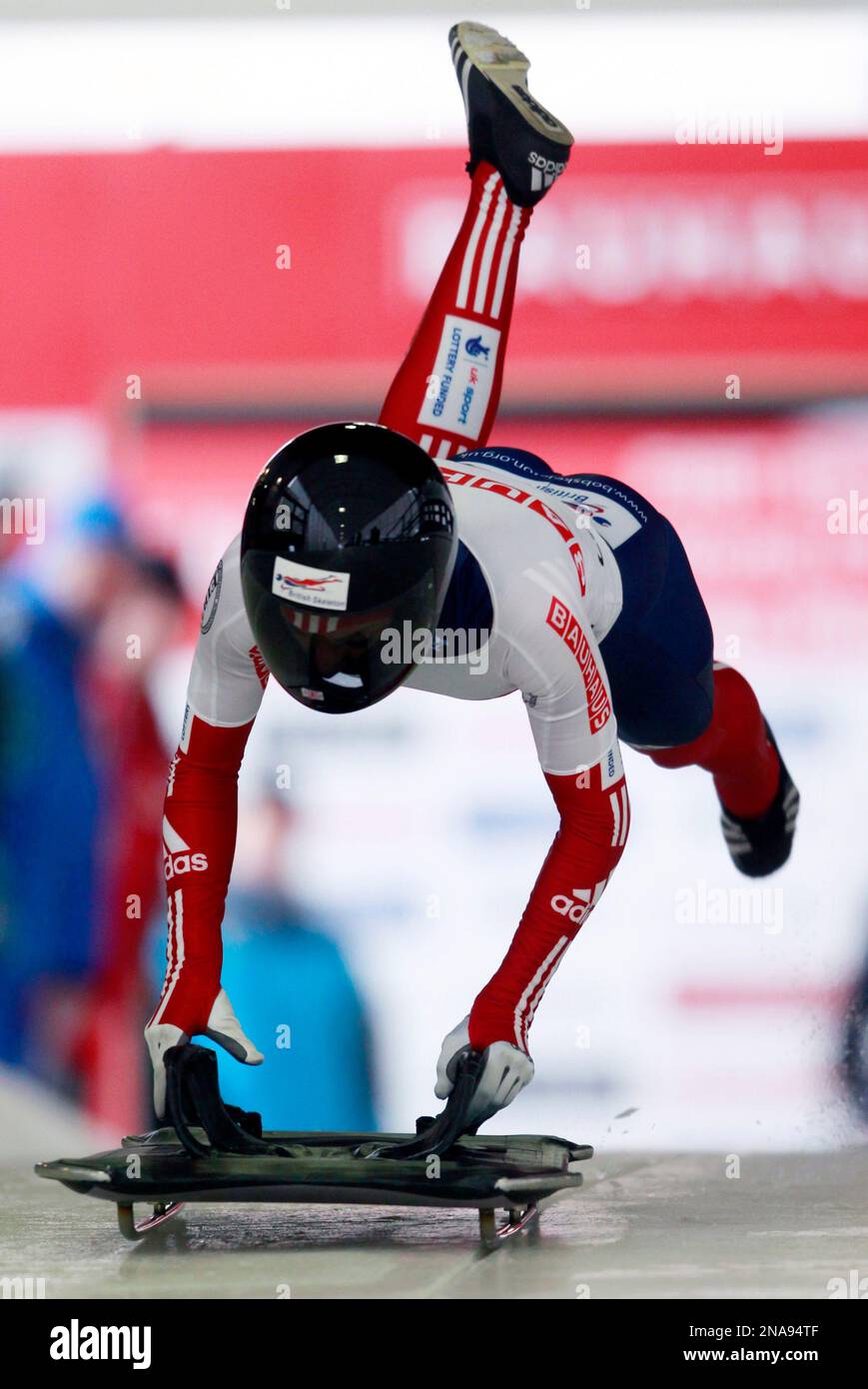 Great Britain's Shelley Rudman starts her first heat at the women's ...