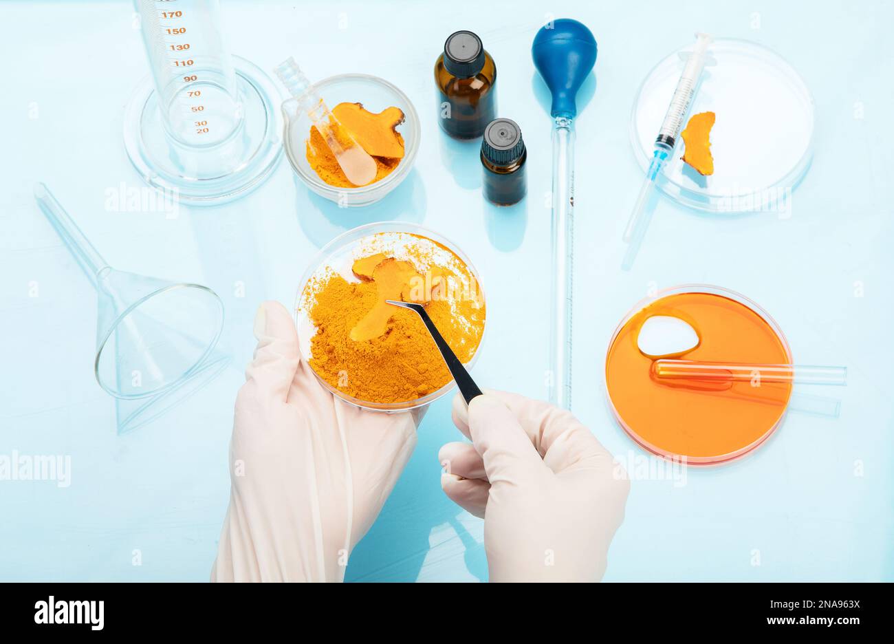 Medicine research of curcuma properties with the help of laboratory ...