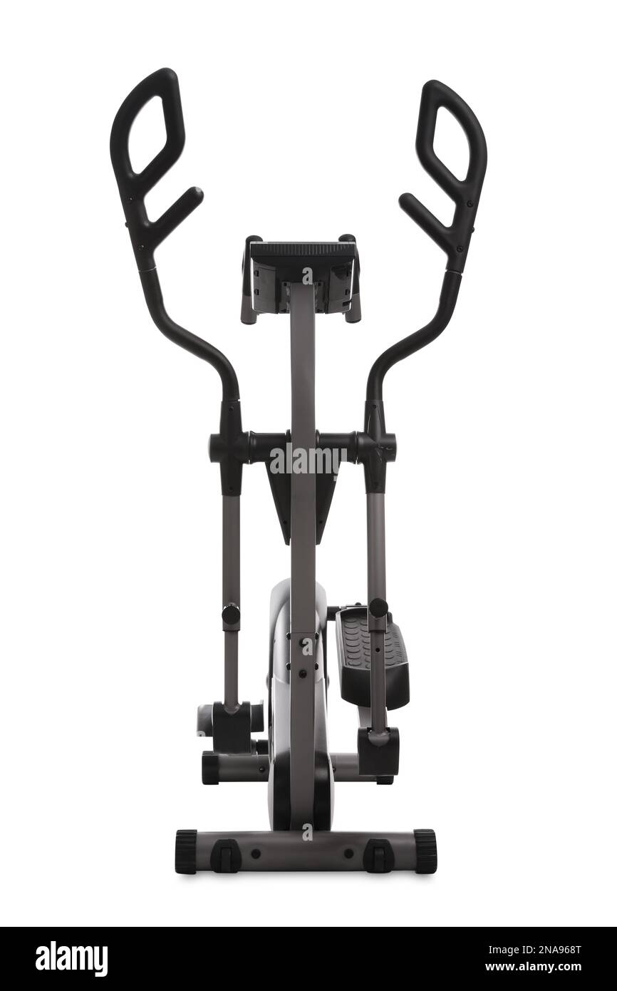 Modern elliptical machine cross trainer isolated on white Stock Photo ...