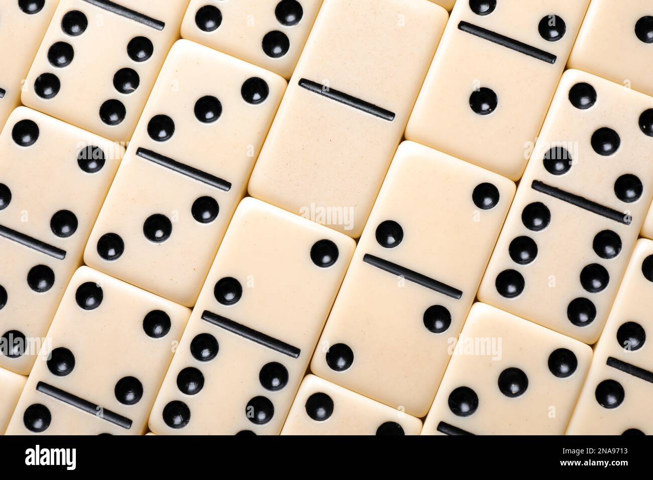Set of classic domino tiles as background, top view Stock Photo - Alamy