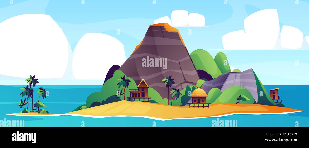 Cartoon beach hut hi-res stock photography and images - Alamy