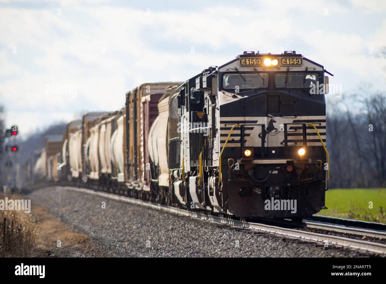 The Norfolk Southern Train in the Shenandoah Valley during daytime ...