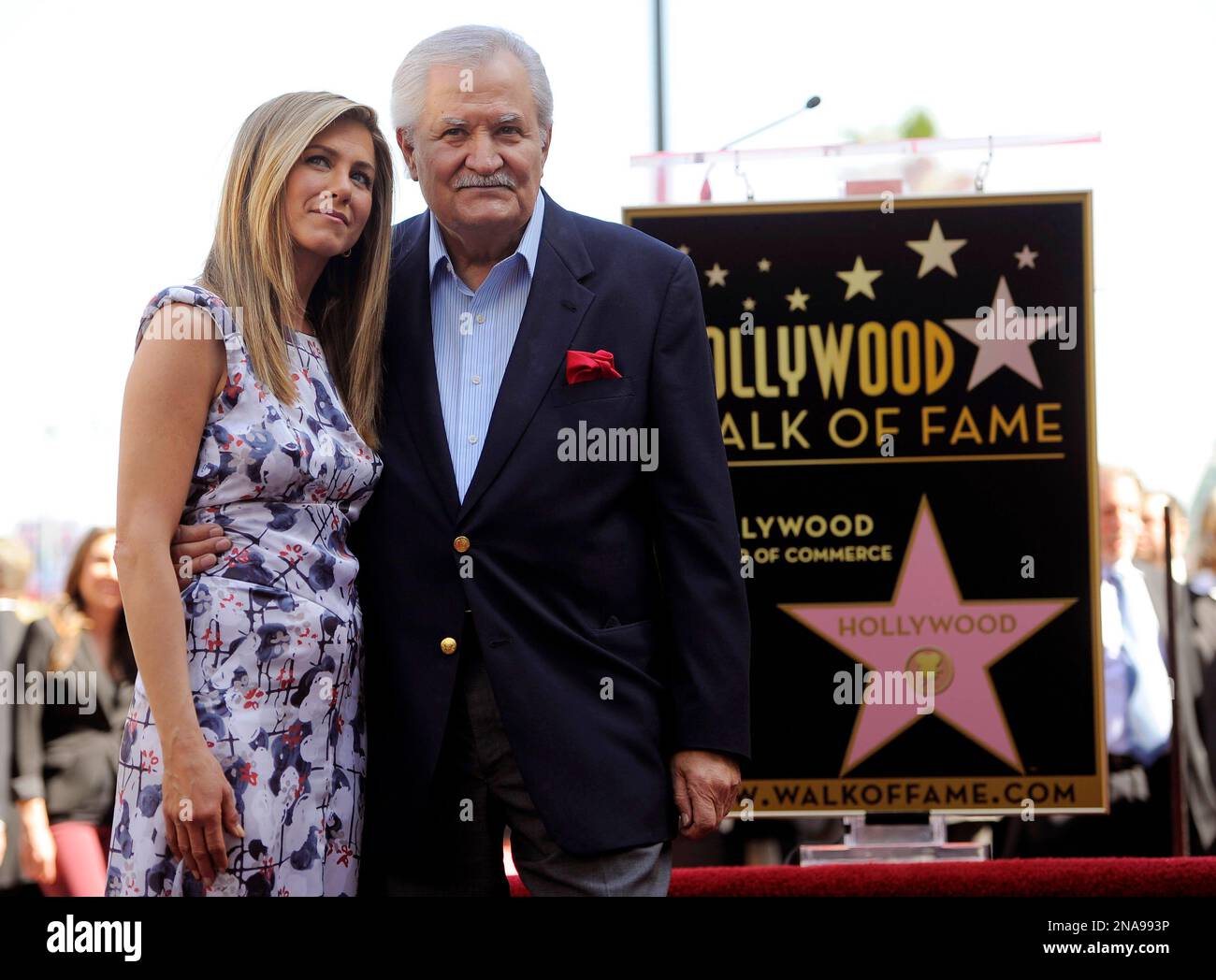 Actress Jennifer Aniston, left, poses with her father, actor John ...