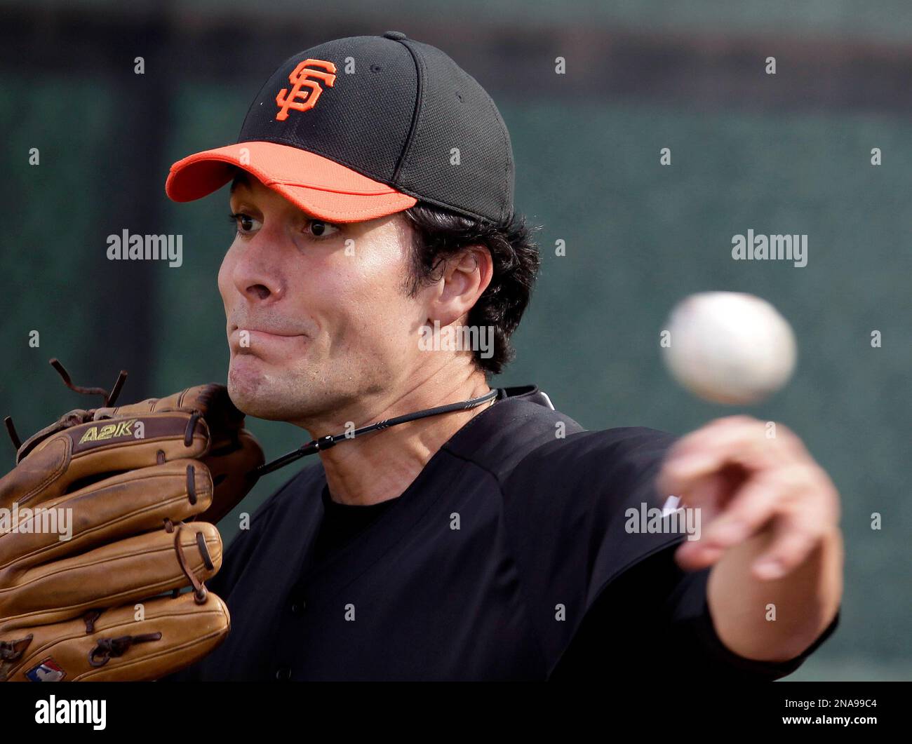 San Francisco Giants' Javier Lopez throws during a spring training ...