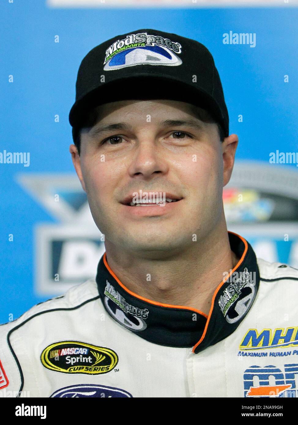 David Gilliland talks to the media at NASCAR media day at Daytona ...