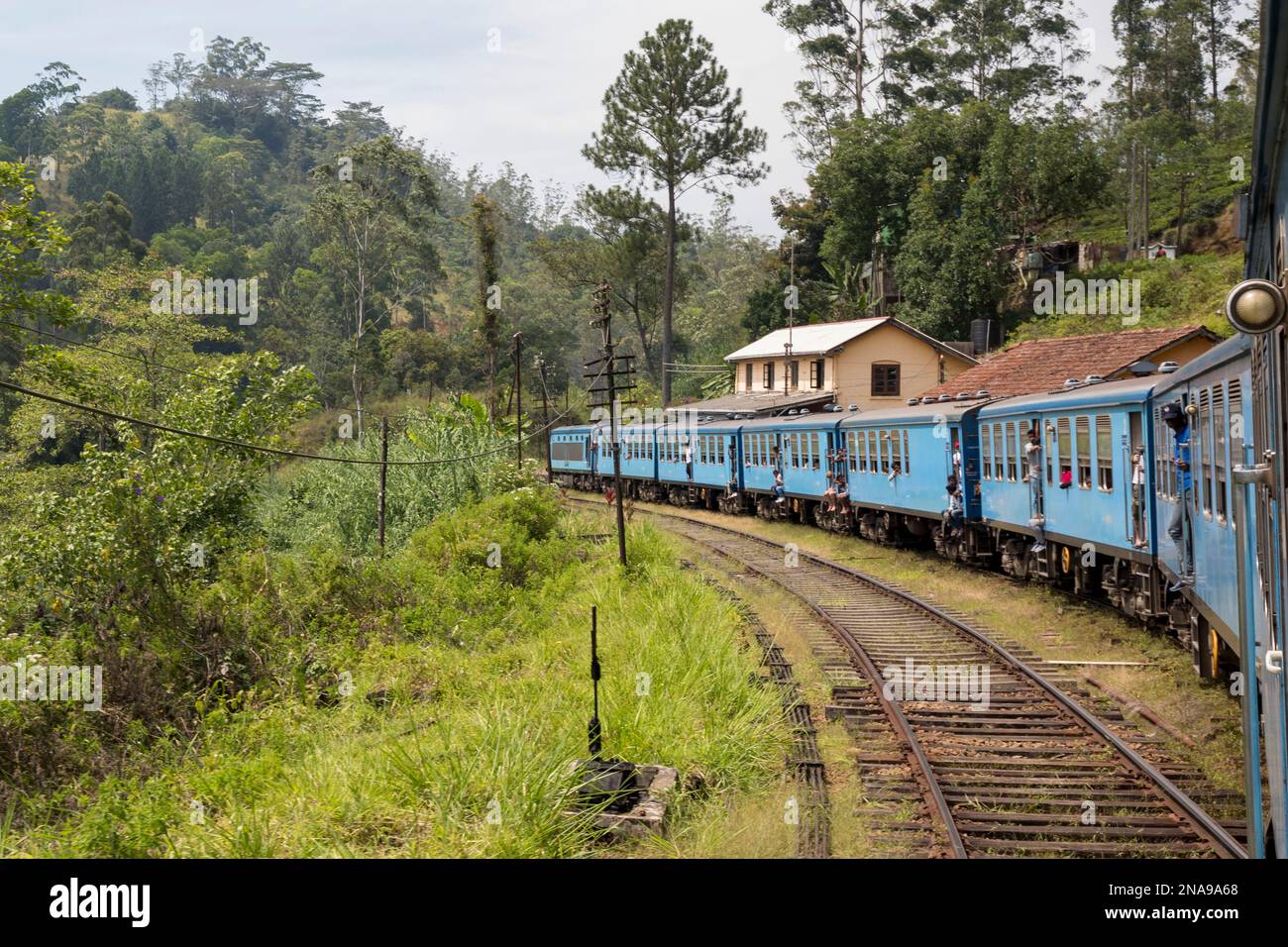Hill train journey from Colombo to Kandy, Hill Country, Sri Lanka; Hill Country, Sri Lanka Stock ...
