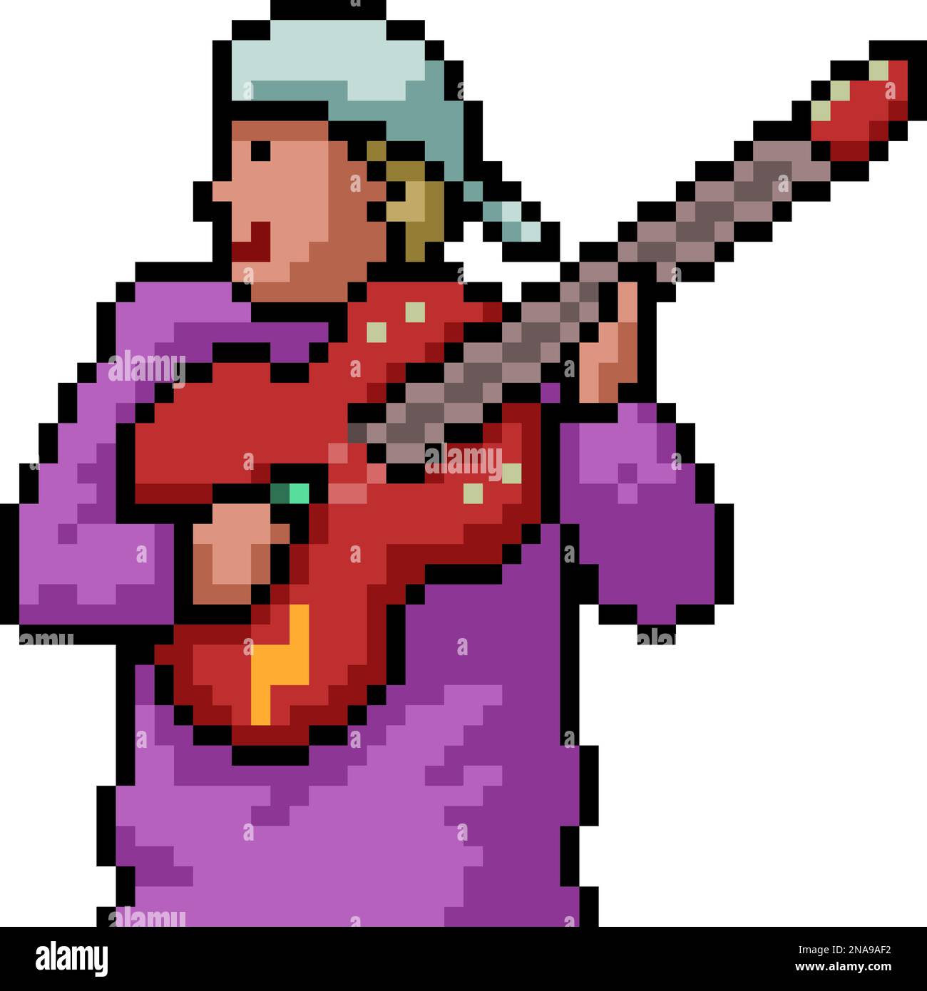 pixel art of guitar rock music Stock Vector Image & Art - Alamy