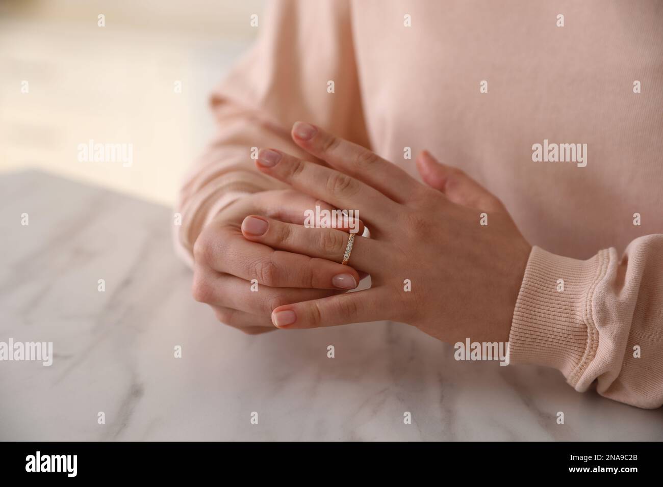 Wedding ring finger take off hi-res stock photography and images - Alamy