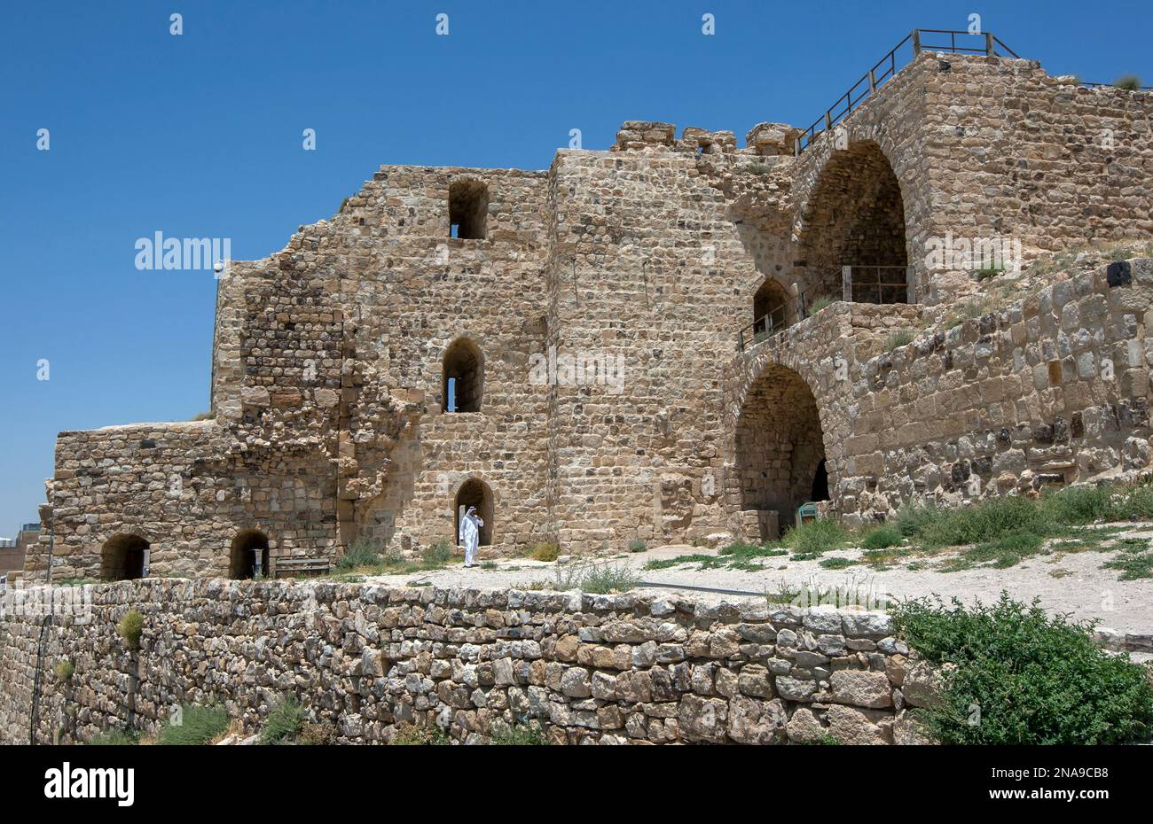 The ruins of the North Front at the 12th century Kerak Castle which ...