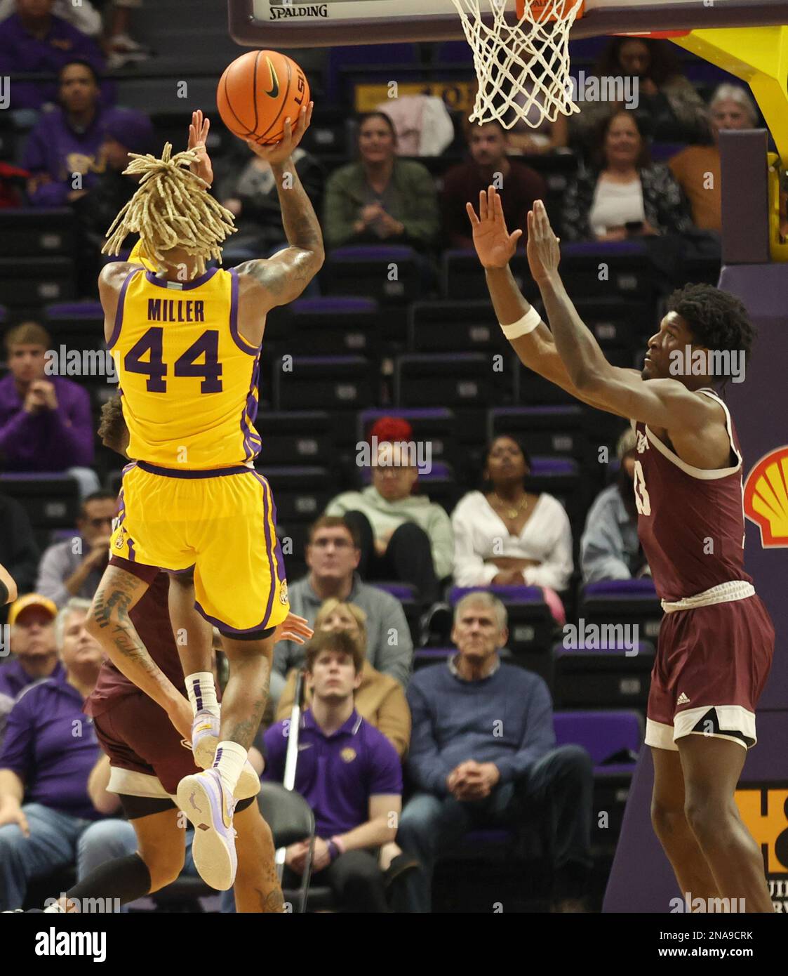 Baton Rouge, USA. 11th Feb, 2023. LSU Tigers guard Adam Miller (44 ...