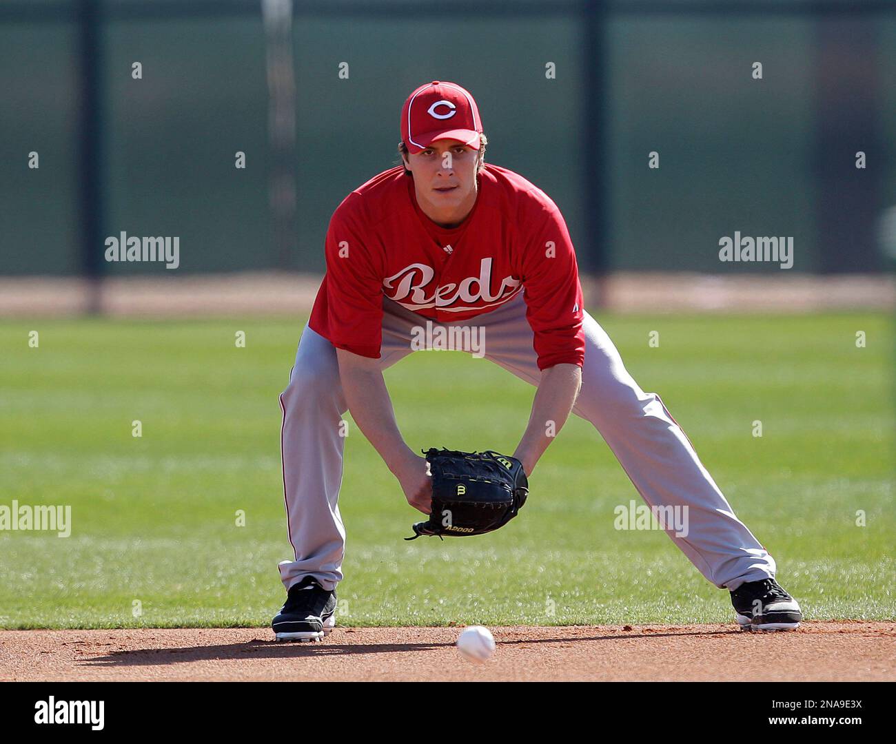 Cincinnati Reds starting pitcher Homer Bailey during a spring training ...