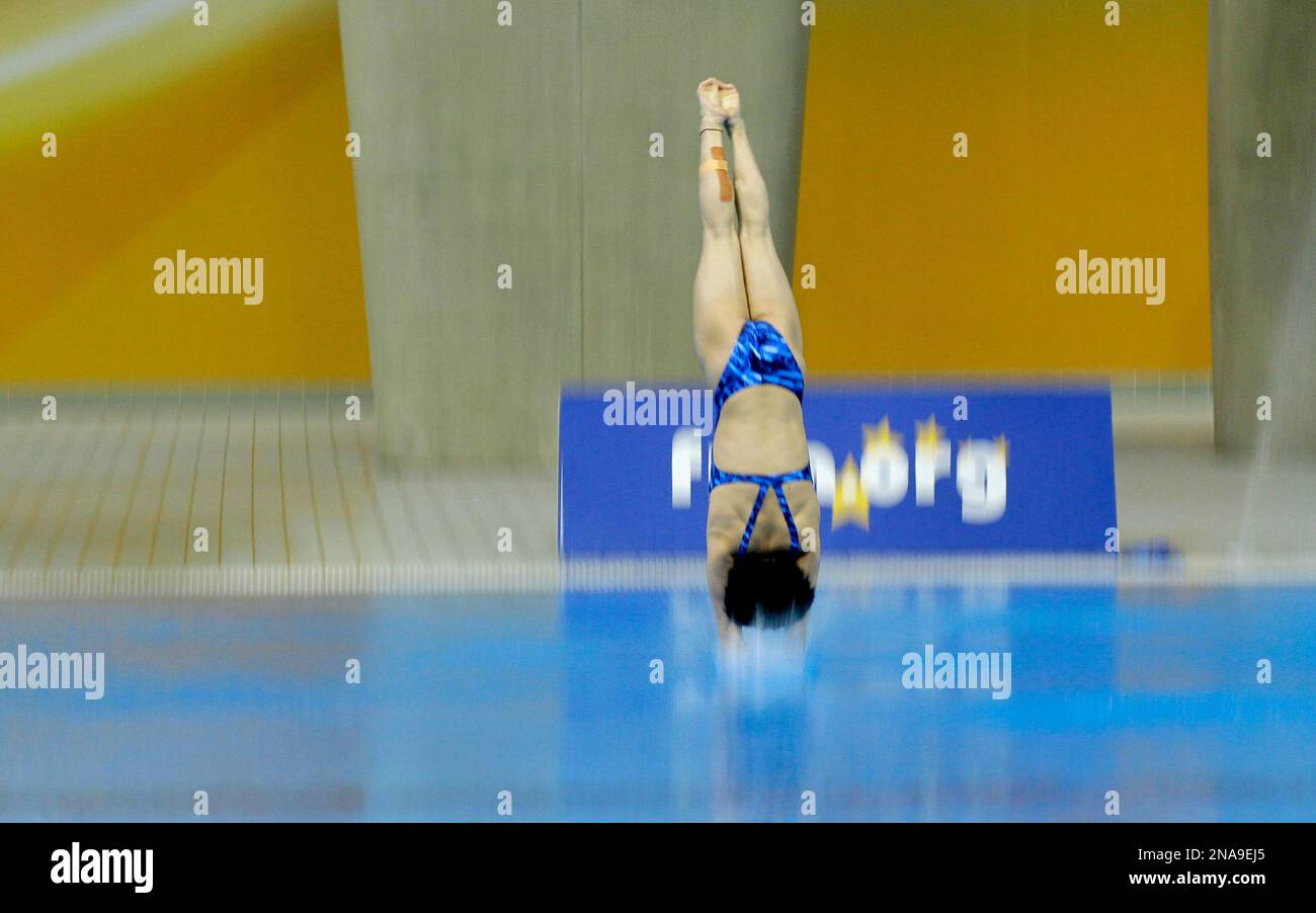 Gold medal winner China's Chen Ruolin performs a dive in the women's ...