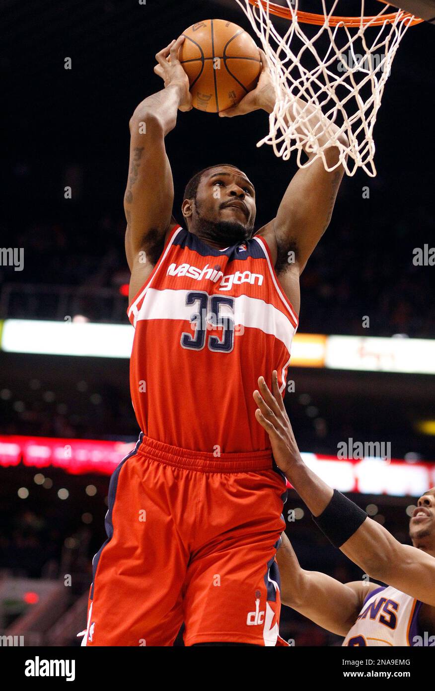 Washington Wizards' Trevor Booker against the Phoenix Suns in an NBA ...