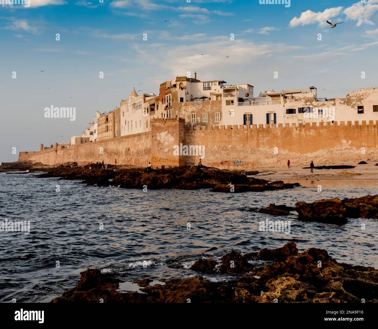 The 18th century seafront ramparts or Skala de la Kasbah of Essaouira ...