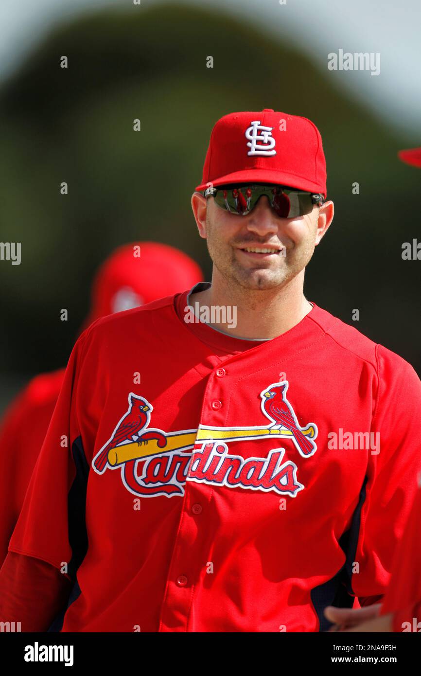 St. Louis Cardinals relief pitcher Marc Rzepczynski smiles during ...