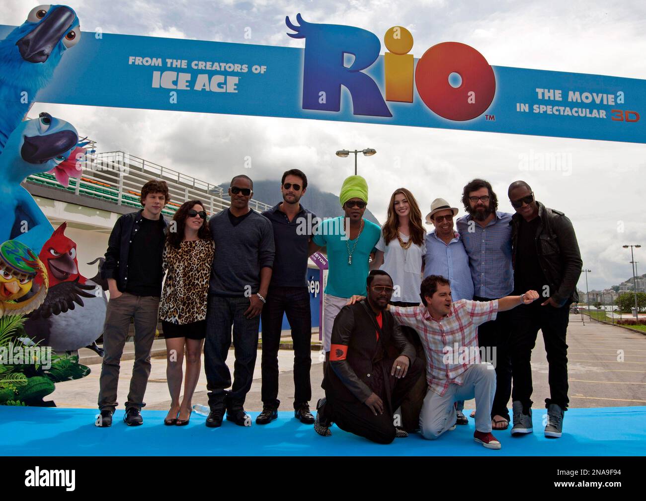 FILE - In this March 22, 2011 photo, Members of the "Rio, the movie ...