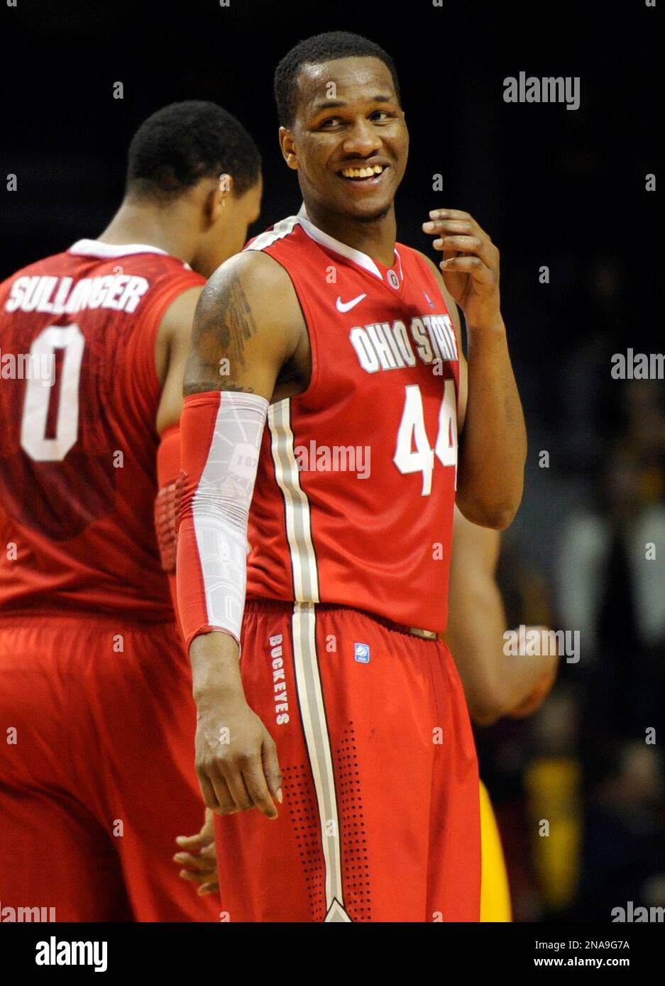 Ohio State guard William Buford (44) smiles during an NCAA college ...