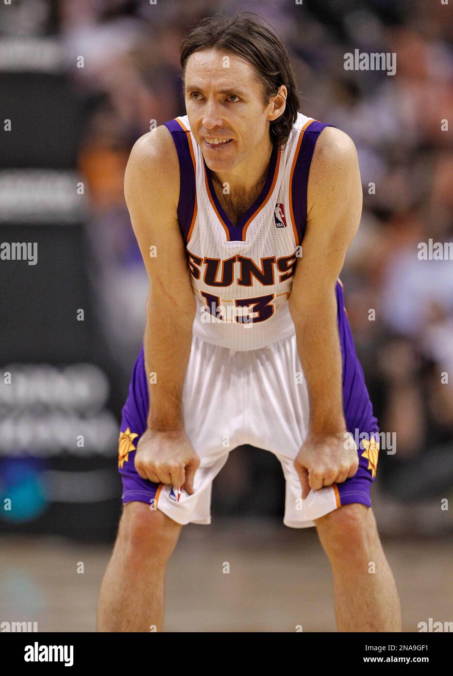 Phoenix Suns' Steve Nash watches a free throw against the Los Angeles ...